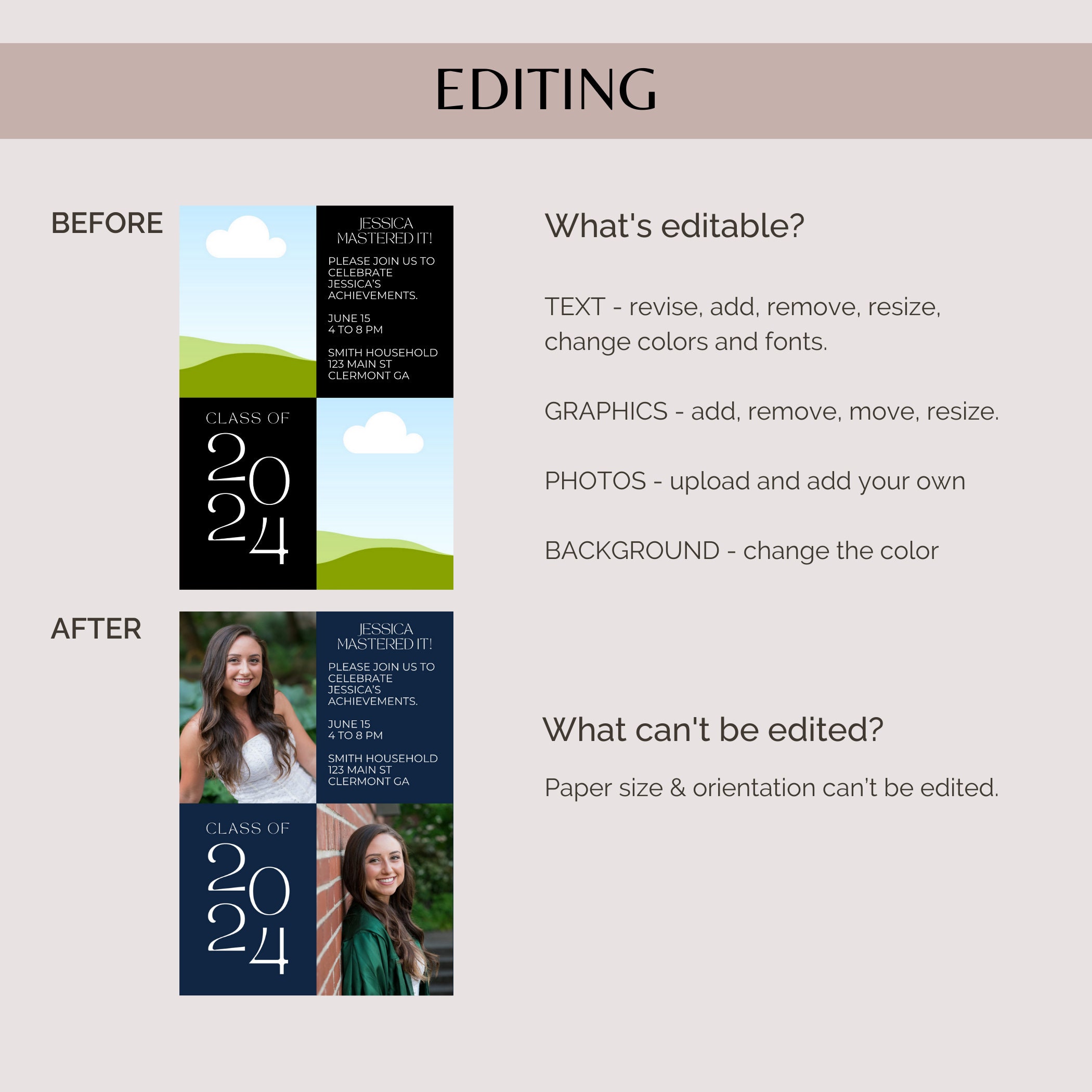 Masters Graduation Invitation Template, Mastered It Graduation Party ...