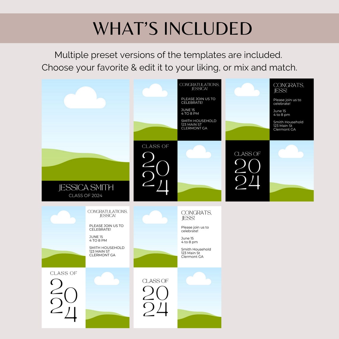 Graduation Party Invitation Multiple Graduates, Graduation Announcement ...