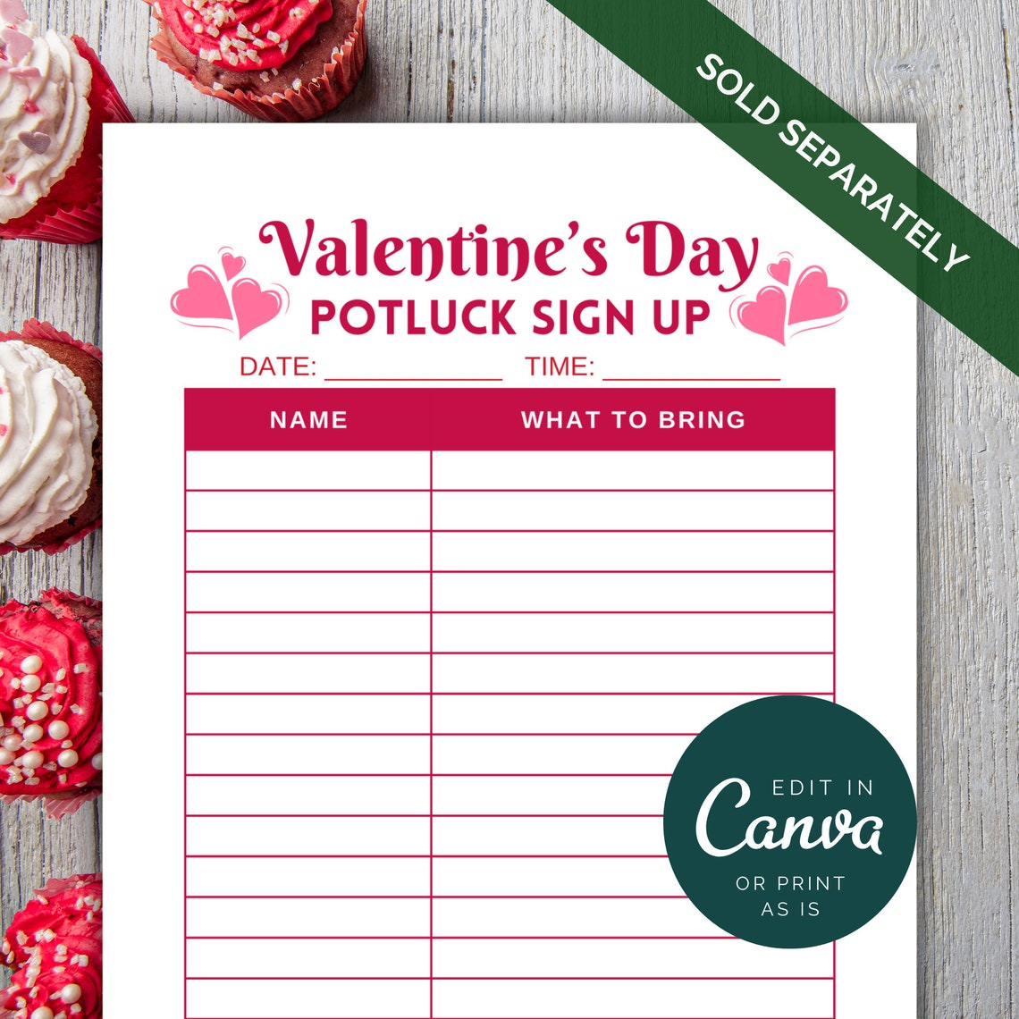 Valentines Gram Fundraiser Canva Template, Valentine Candy Tag Flyer ...