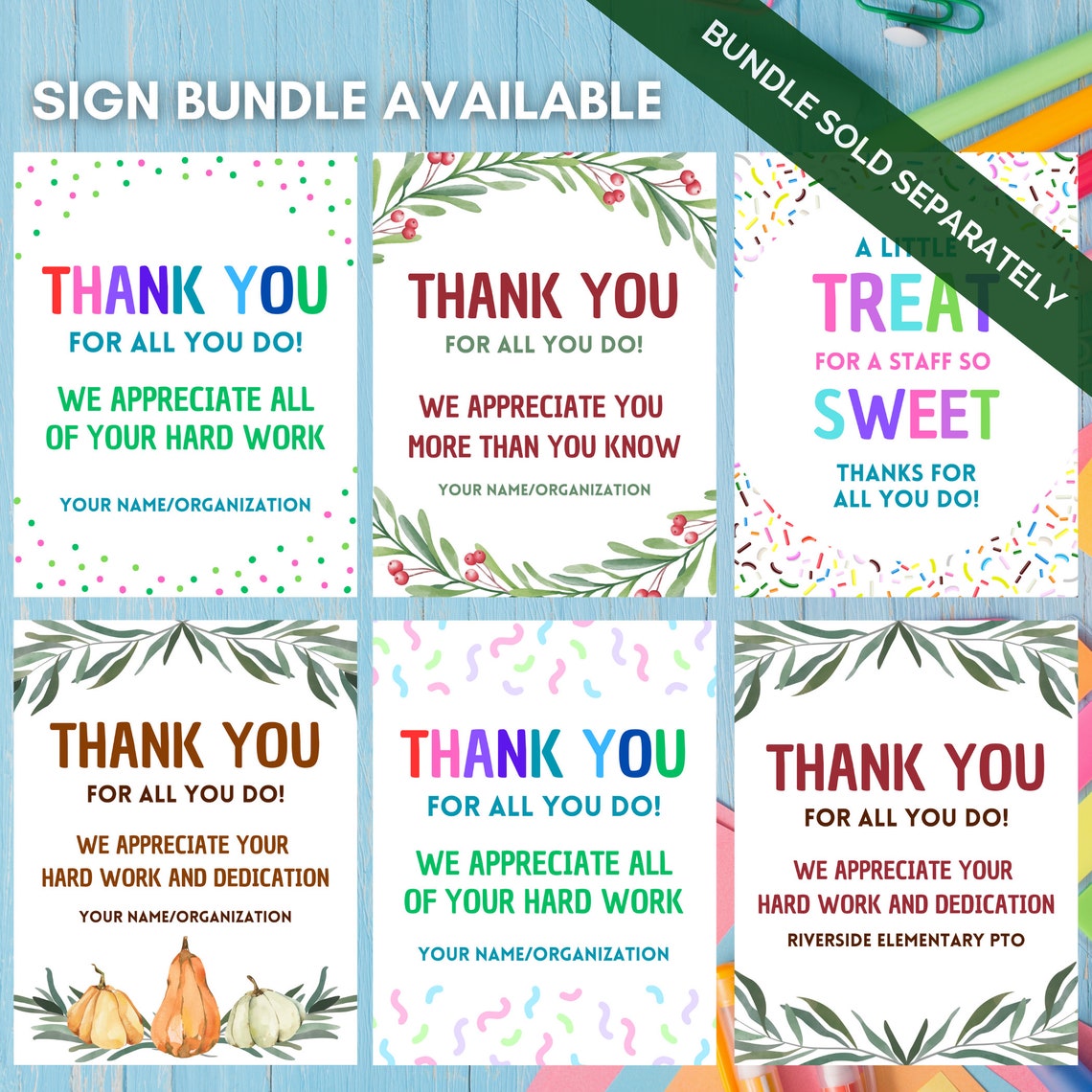 Christmas Employee Appreciation Sign Printable, Teacher Appreciation ...