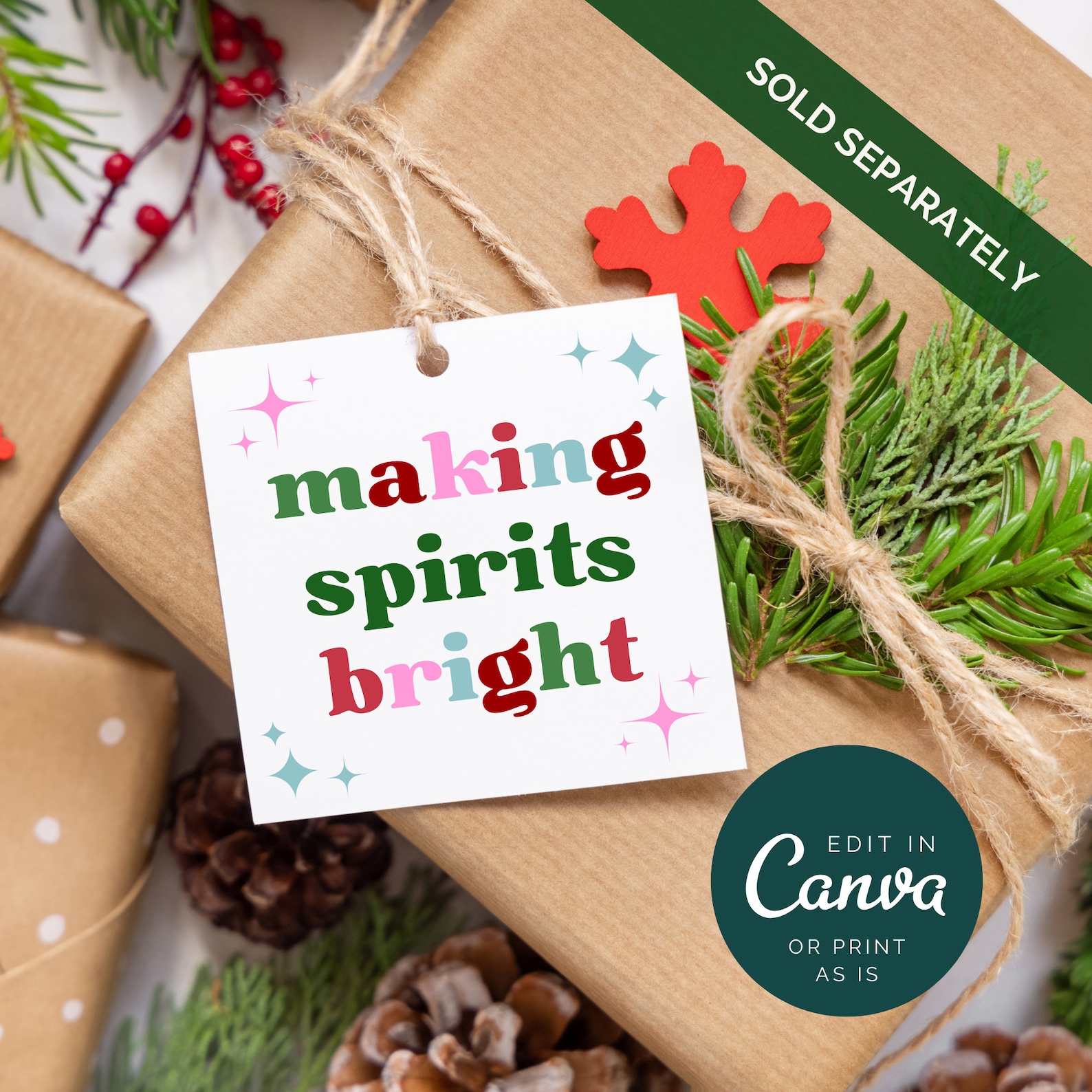 Christmas Simmer Pot Tag, Holiday Stovetop Potpourri Gift Tag ...