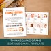 Thanksgiving Gram Flyer Canva Template, Fall Candy Fundraiser, Thankful ...