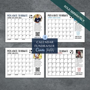 All Purpose Pick A Date Calendar Fundraiser Canva Template, No Photo ...