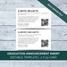 Graduation QR Code Insert Card, Editable Graduation Party Invitation ...