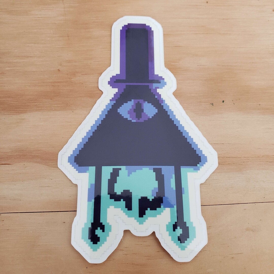 Bill Cipher Sticker - Blue Flame - Etsy