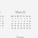 Printable Digital Calendar, Wall Calendar, Monthly Planner, Simple ...