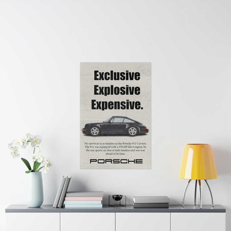 Vintage Porsche 911 Poster - Etsy