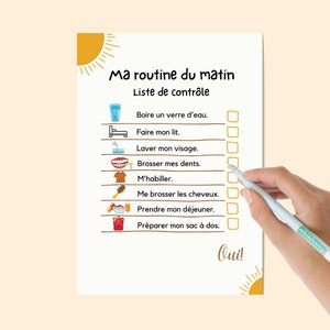 French Morning Routine Chart to Do Chart for Kids Printable Kid Routine ...