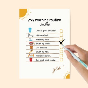 Arabic English Morning Routine Checklist Bundle Set of Two to Do Chart ...