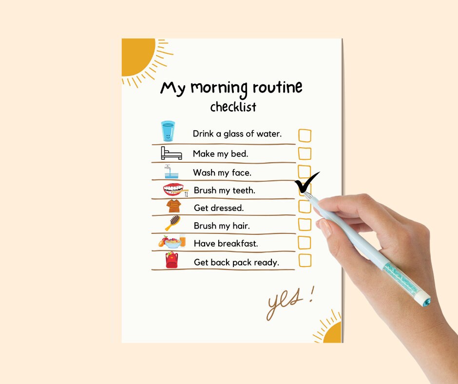 Arabic English Morning Routine Checklist Bundle Set of Two to Do Chart ...
