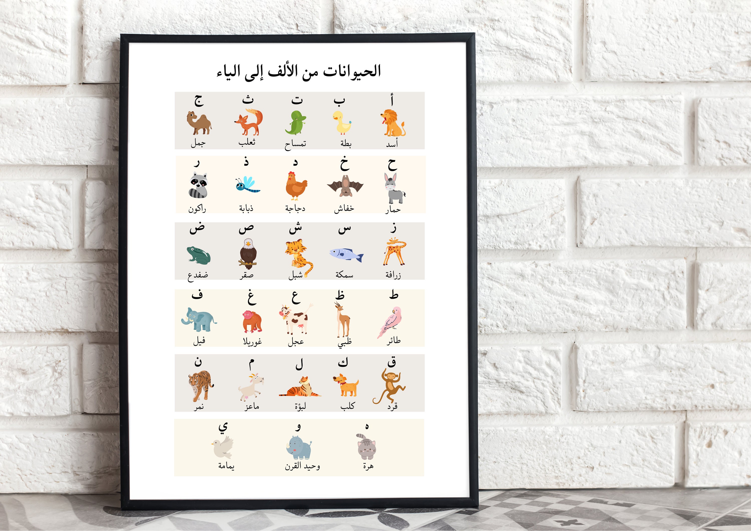 Arabic Learning Posters Animals Arabic Poster Arabic - Etsy