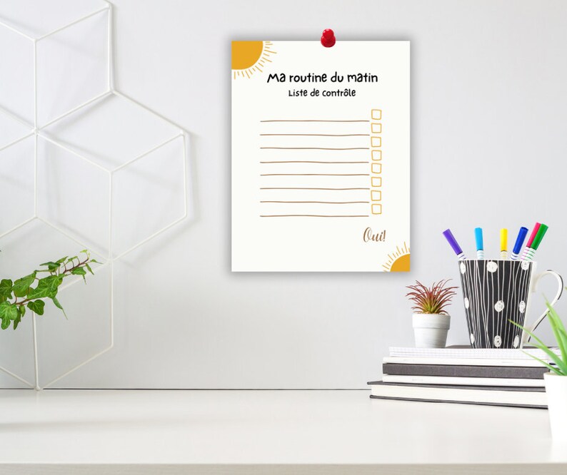 French Morning Routine Chart - to Do Chart for Kids - Printable - Kid ...