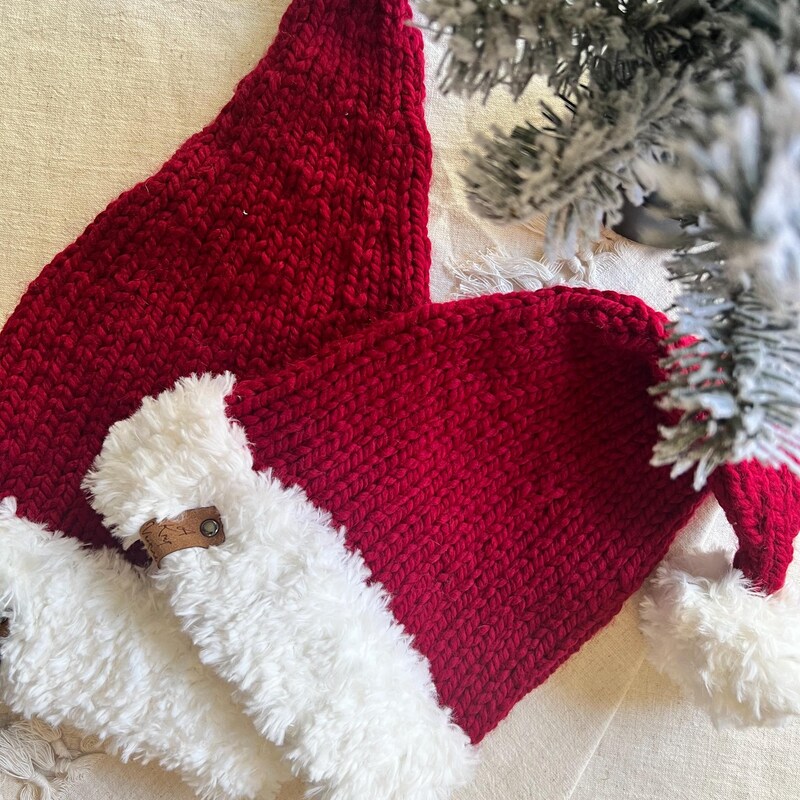 Knitted Santa Hat - Etsy