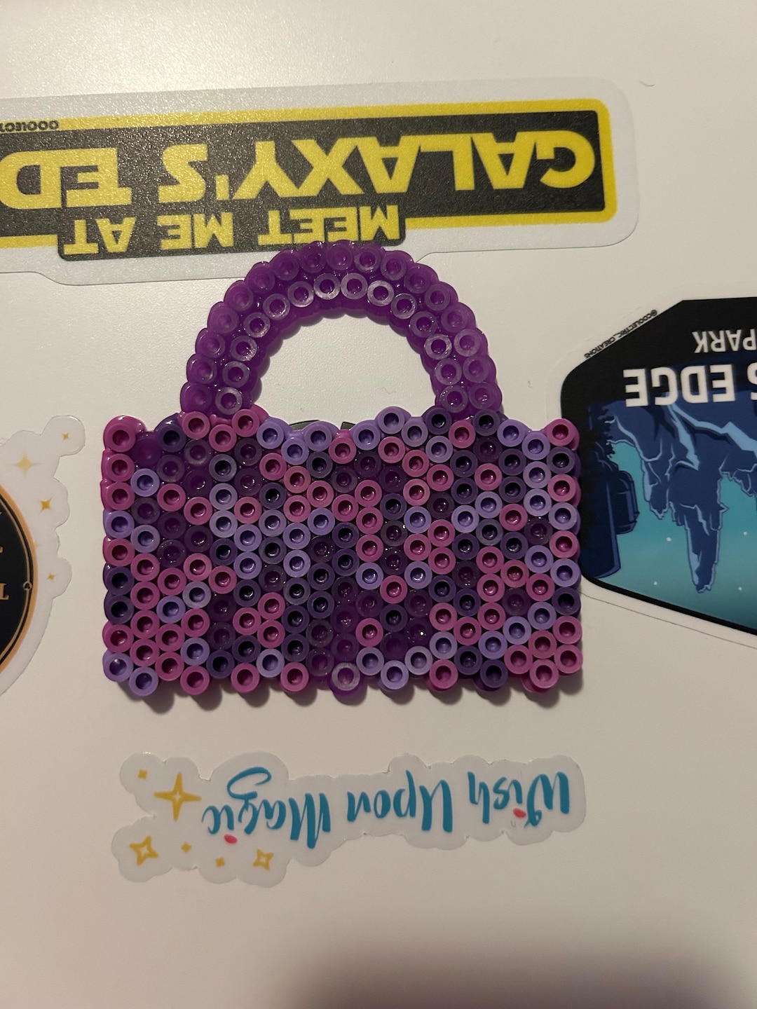 Purple Perler Beads Purse Figurine - Etsy