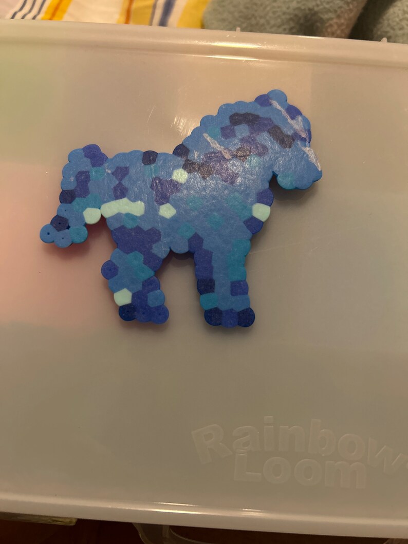 Blue Perler Bead Horse - Etsy