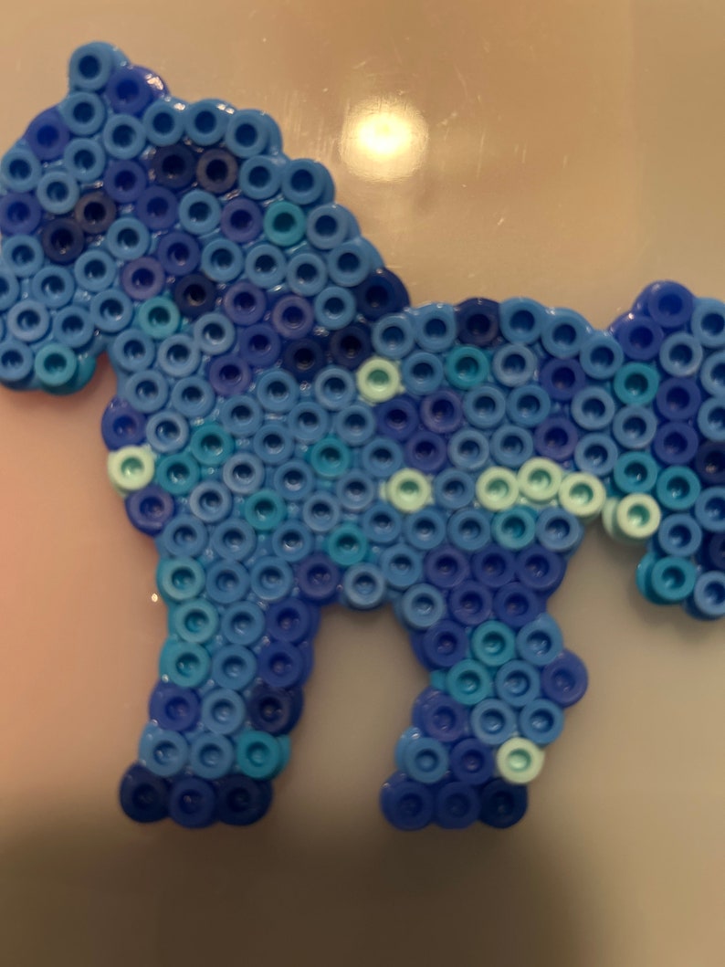 Blue Perler Bead Horse - Etsy