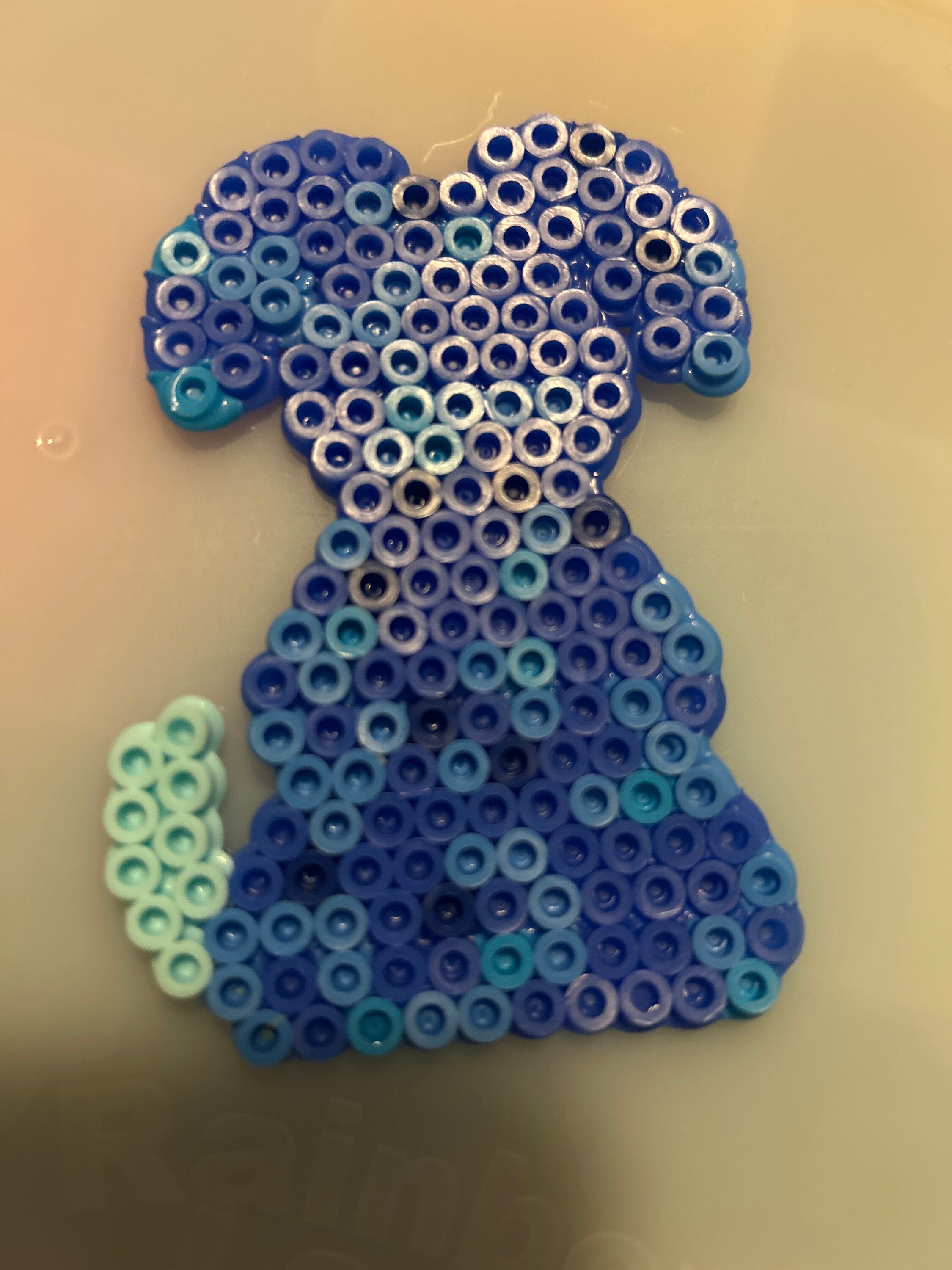 Blue Perler Beads Dog - Etsy