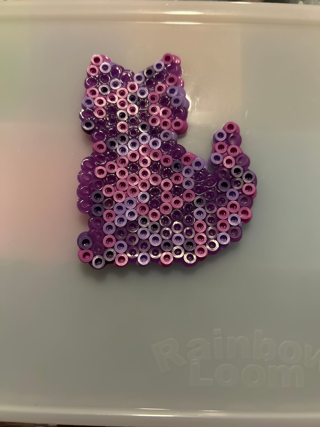 Purple Perler Beads Cat - Etsy
