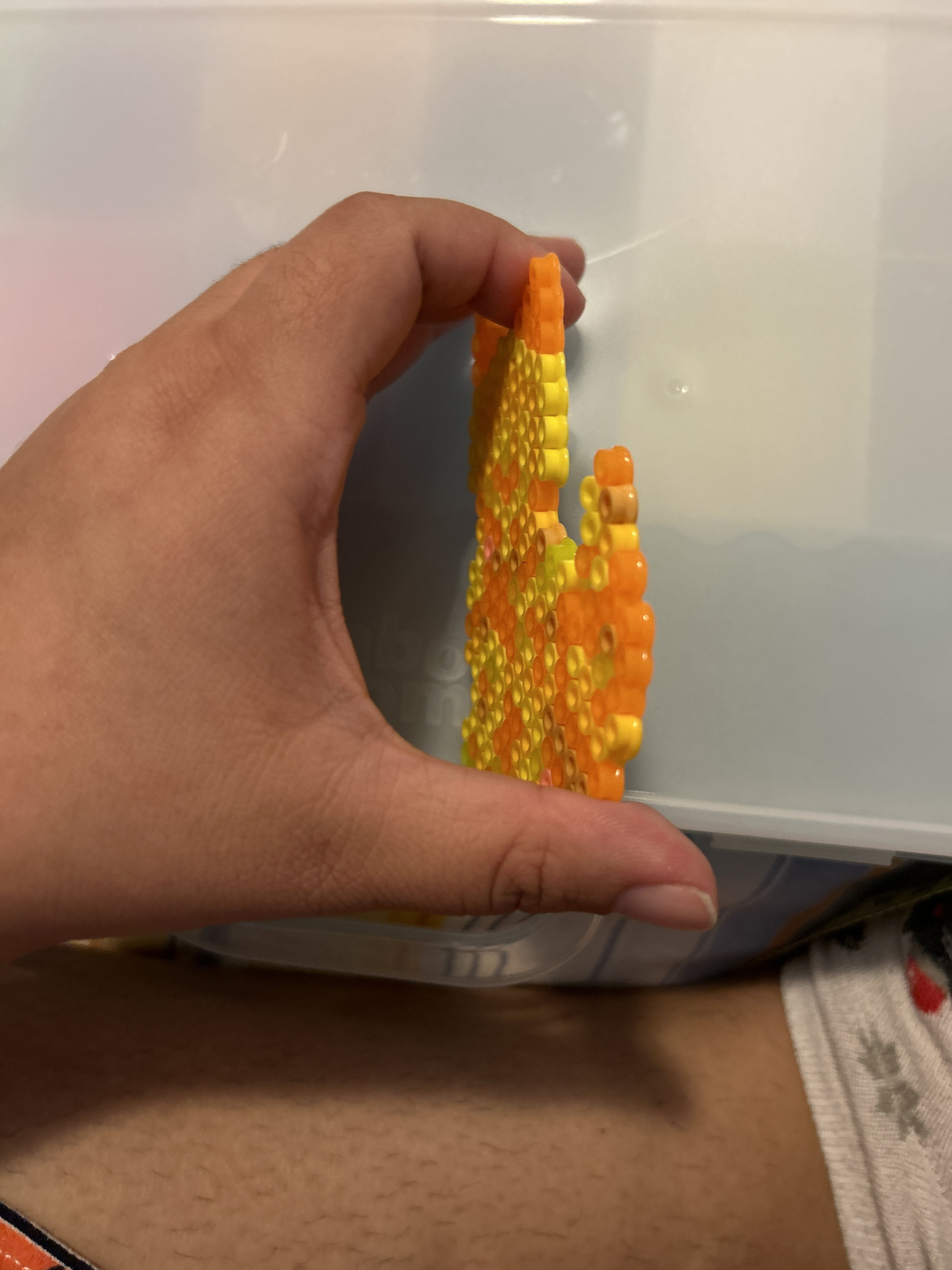 Yellow and Orange Perler Bead Cat - Etsy