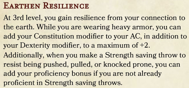 DND 5e- Fighter Subclass- Earthen Guardian - Etsy