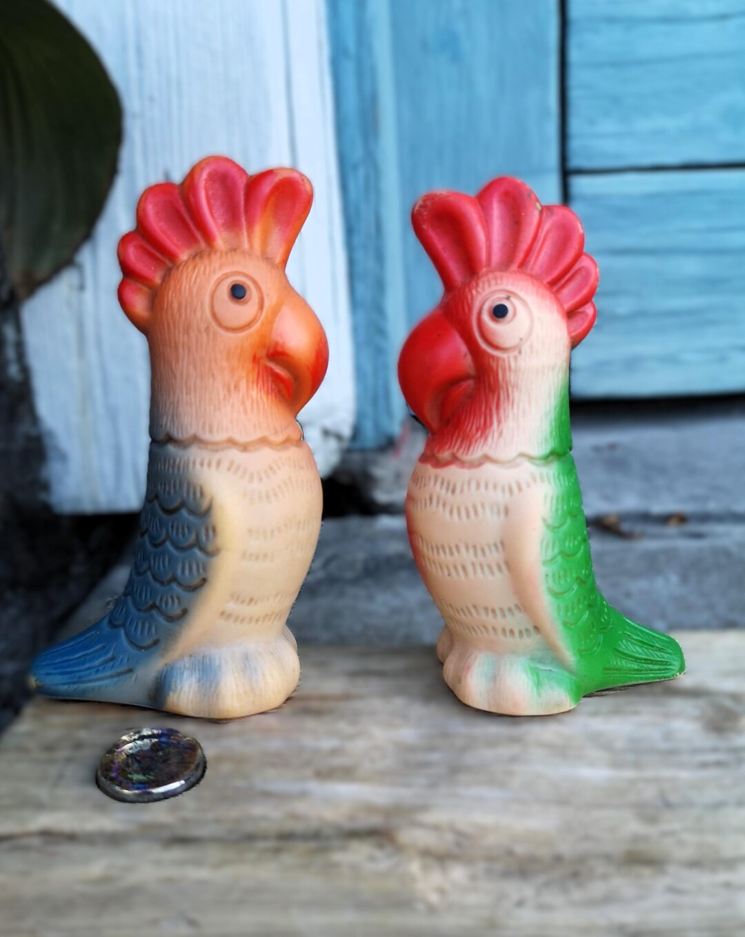 Vintage Soviet Rubber Parrot Toy, 1980s USSR Squeaky Toy, Mid-century ...