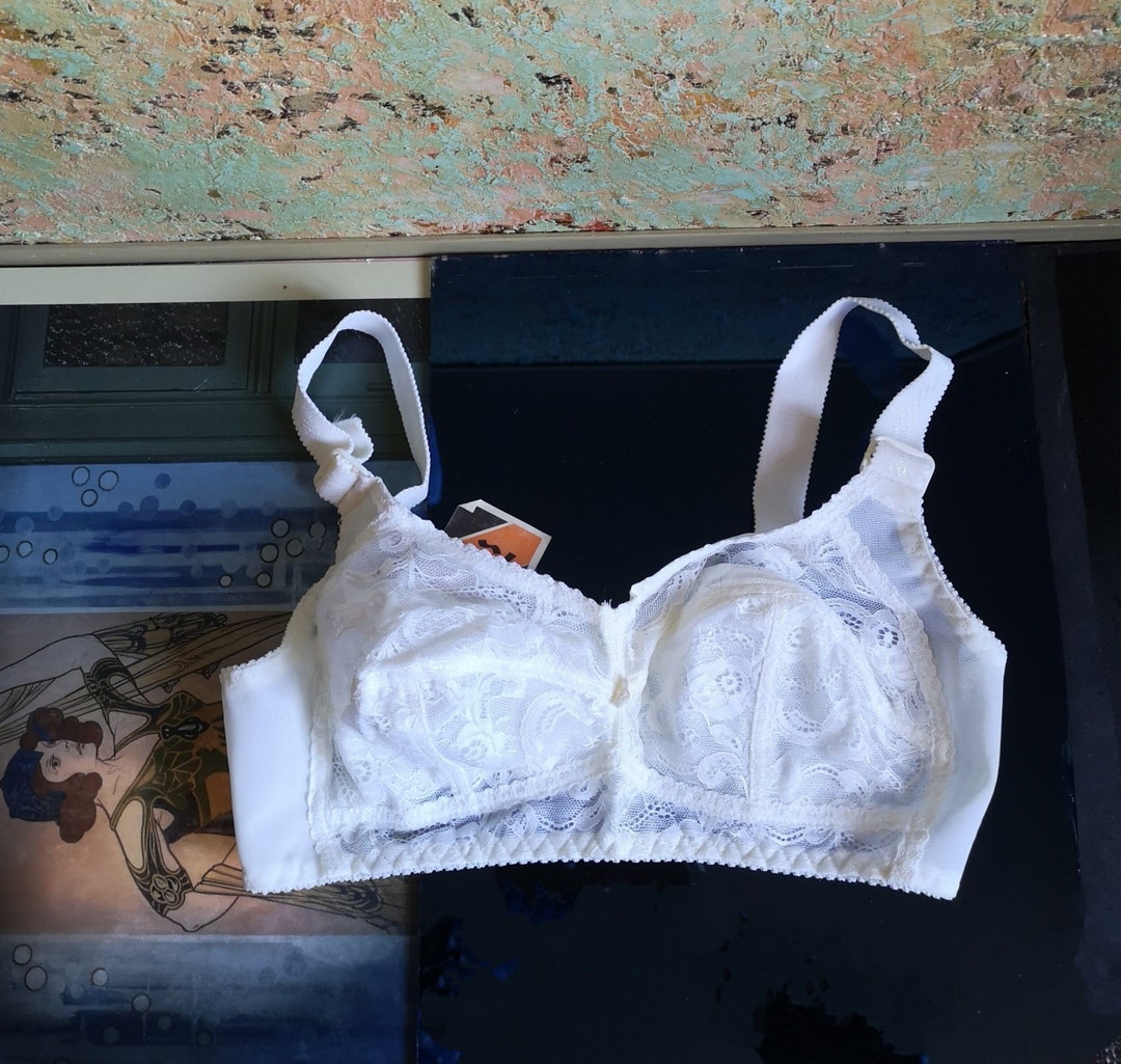 Vintage Soviet Era Poliester Brasserie Women's Underwear in White Color ...