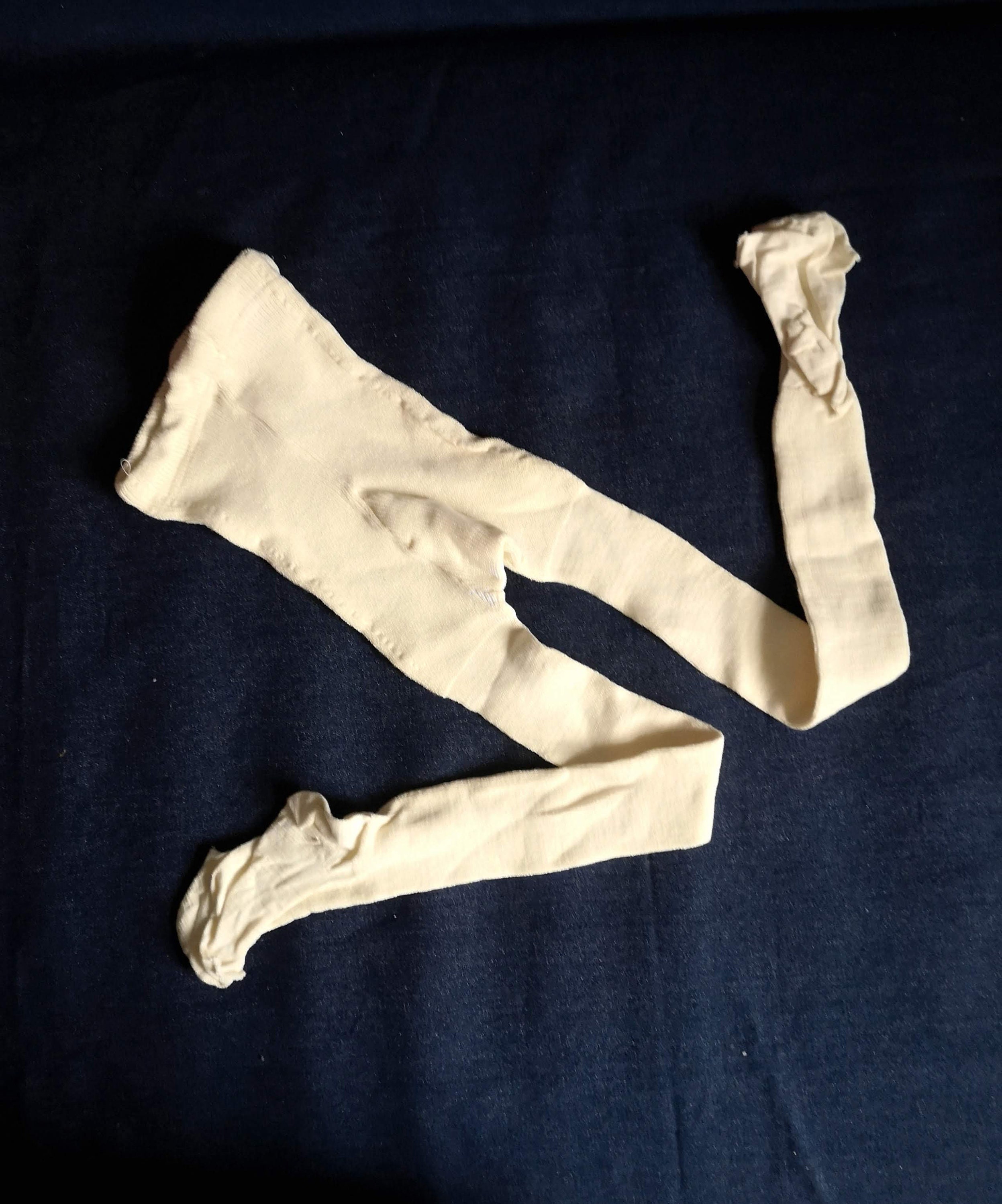 Vintage Tights Cotton Children'stights Cream Color Tights New Made ...
