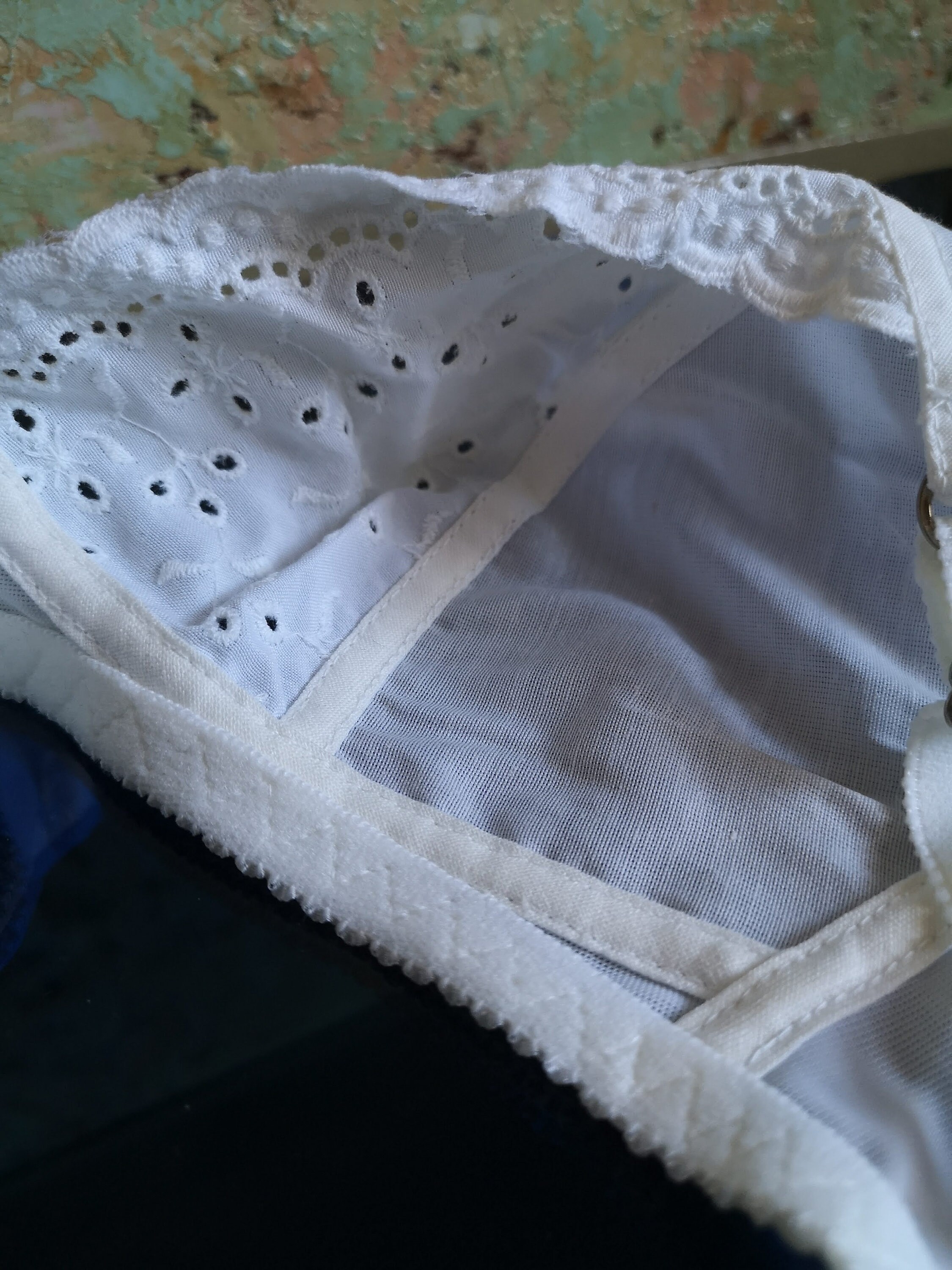 Vintage Cotton Brasserie Soviet Era Women's Underwear in White Color ...