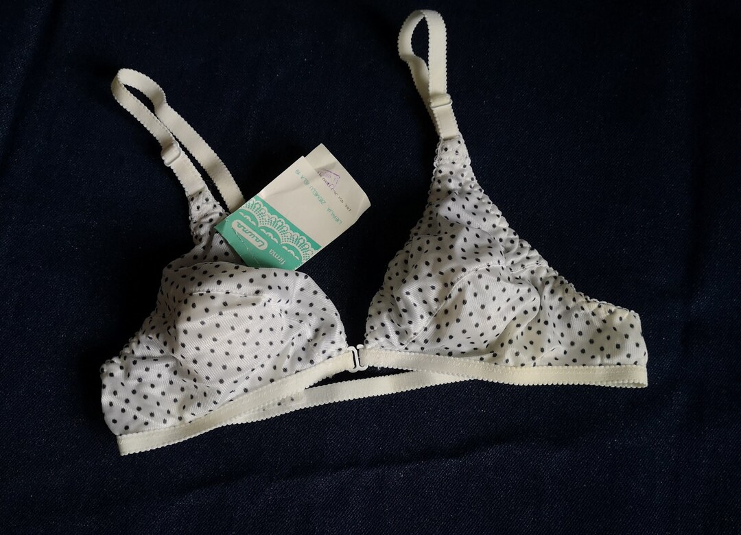 Soviet Era Vintage Brasserie Vintage White Polka Dots Women's Underwear ...