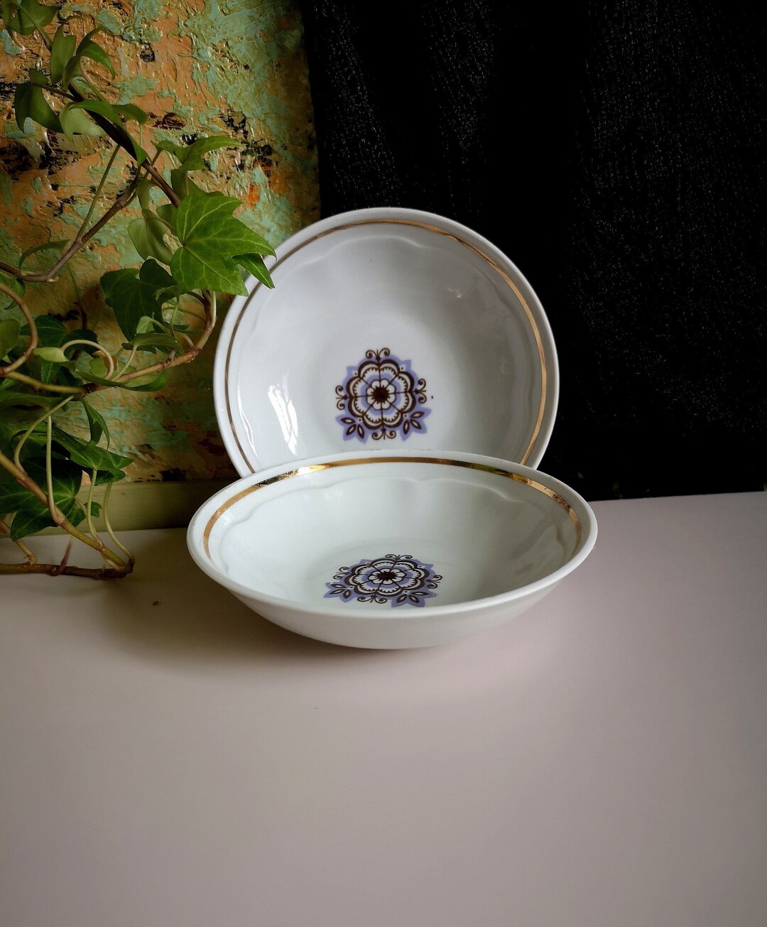 Small Vintage Bowl 1970-80s Riga Porcelain Factory RPR Soviet Retro ...