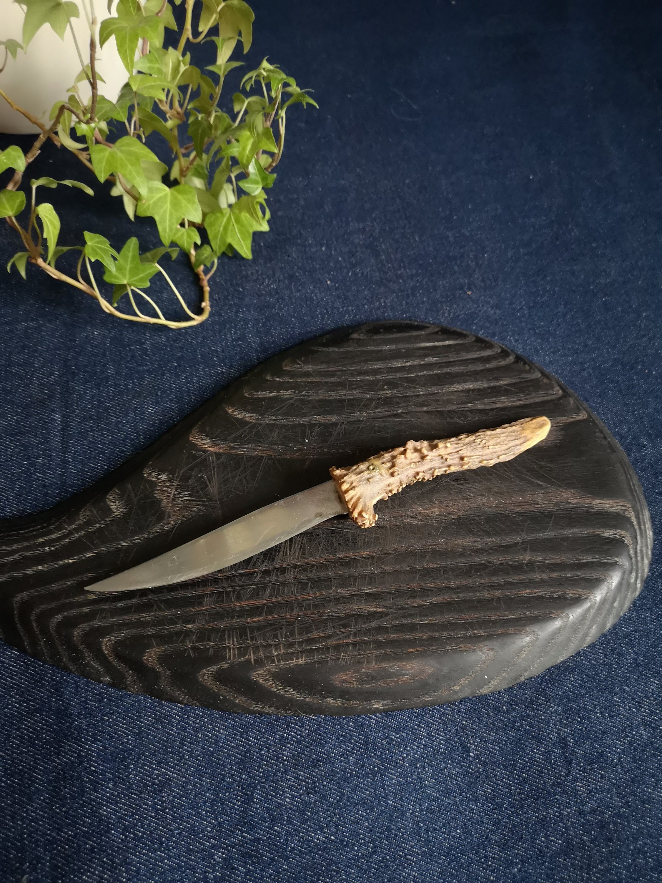 Vintage Antler Knife Bone Knife Handmade Antler Knife Fruit Knife ...