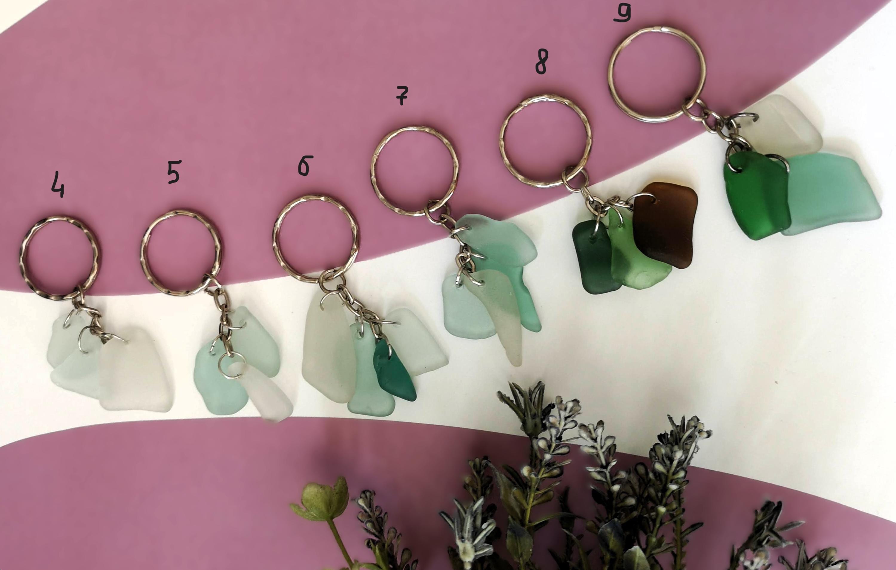 Handmade Sea Glass Keychain – Unique & Natural - Etsy
