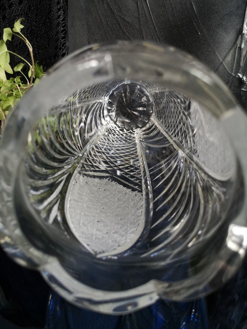 Vintage Crystal Vase Cut Crystal Vase Large Vintage Crystal Vase Large ...