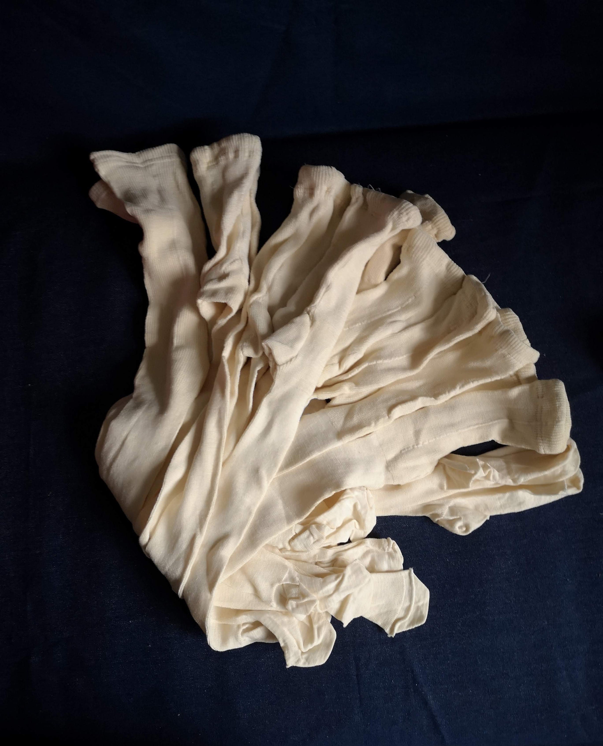 Vintage Tights Cotton Children'stights Cream Color Tights New Made ...