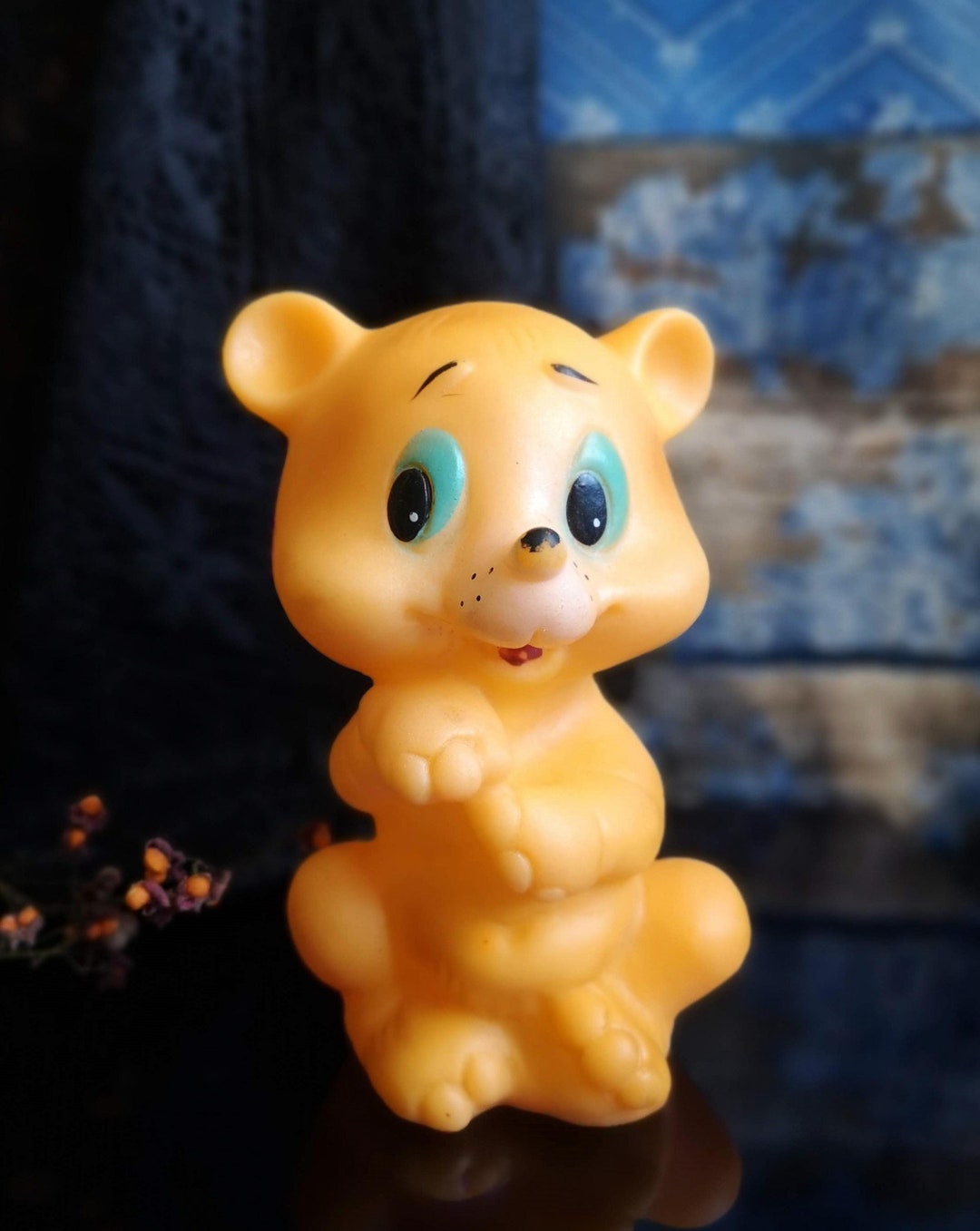 Soviet Vintage Soft Rubber Bear Toy, Retro USSR Collectible Animal ...