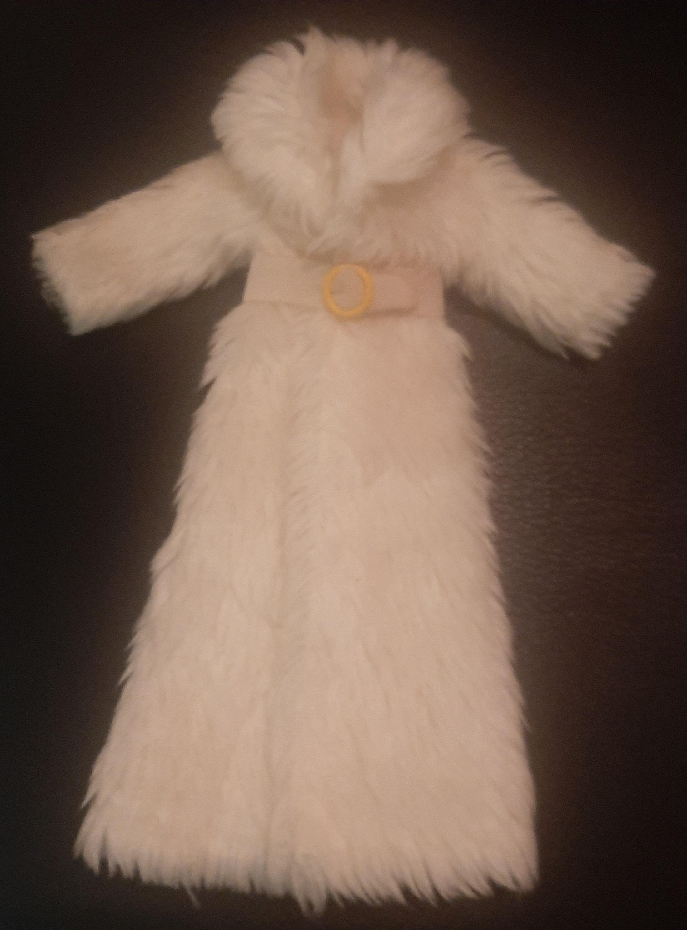Barbie White Faux Fur Coat 1978 - Etsy