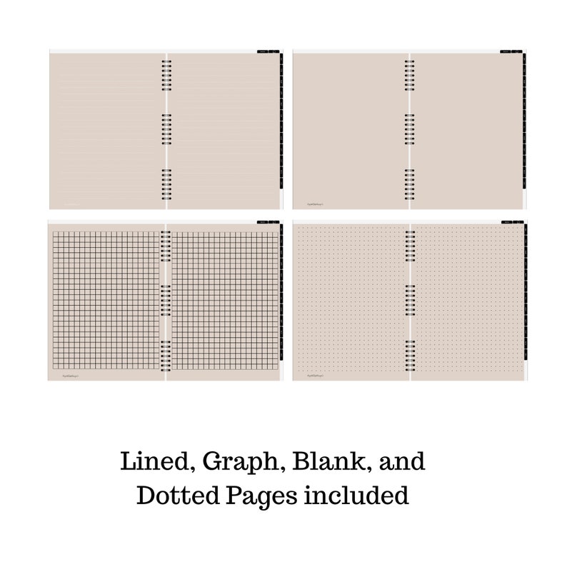 Simple Digital Planner, Editable Undated Digital Planner, Minimalist ...