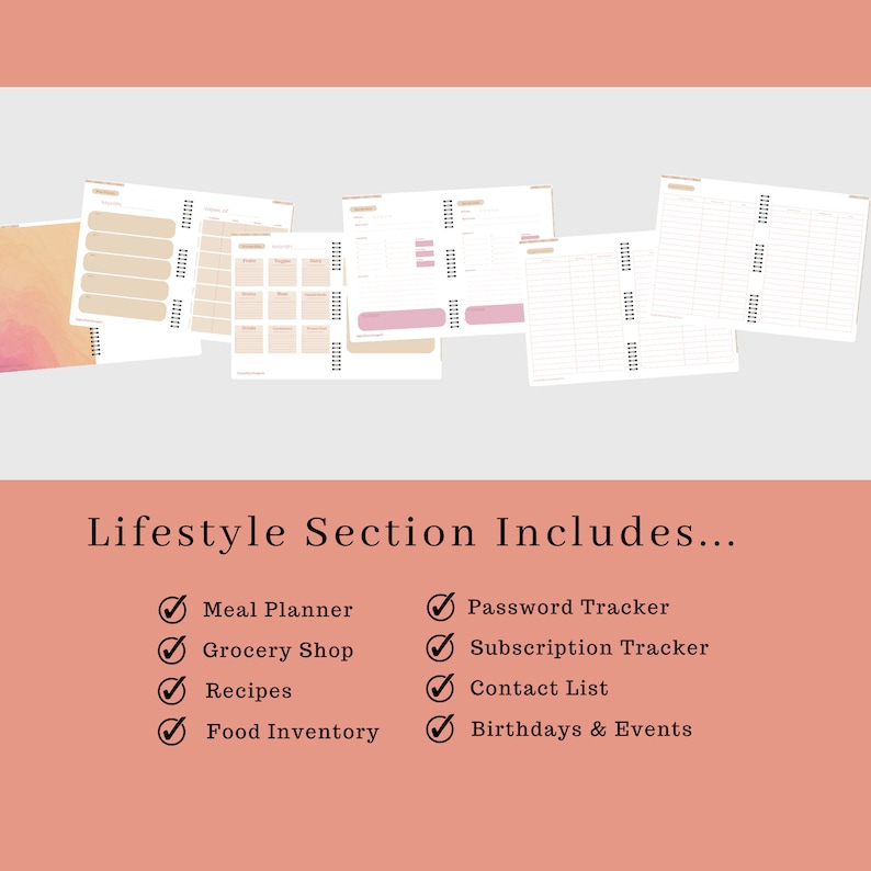 Undated Digital Planner, Editable Digital Planner, Monthly Weekly ...