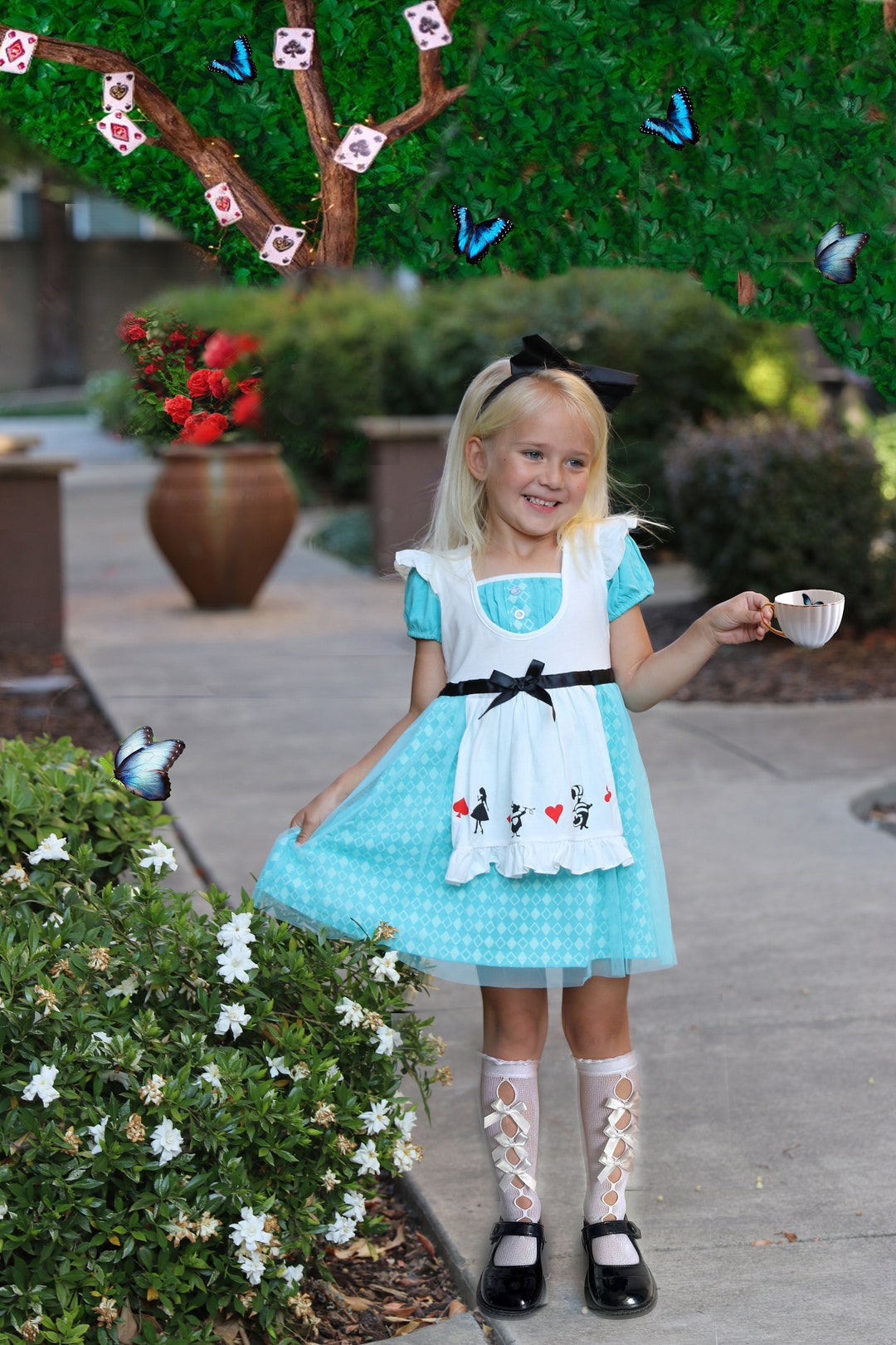 Princess Play Dress Alice in Wonderland Girls Dress Toddler - Etsy