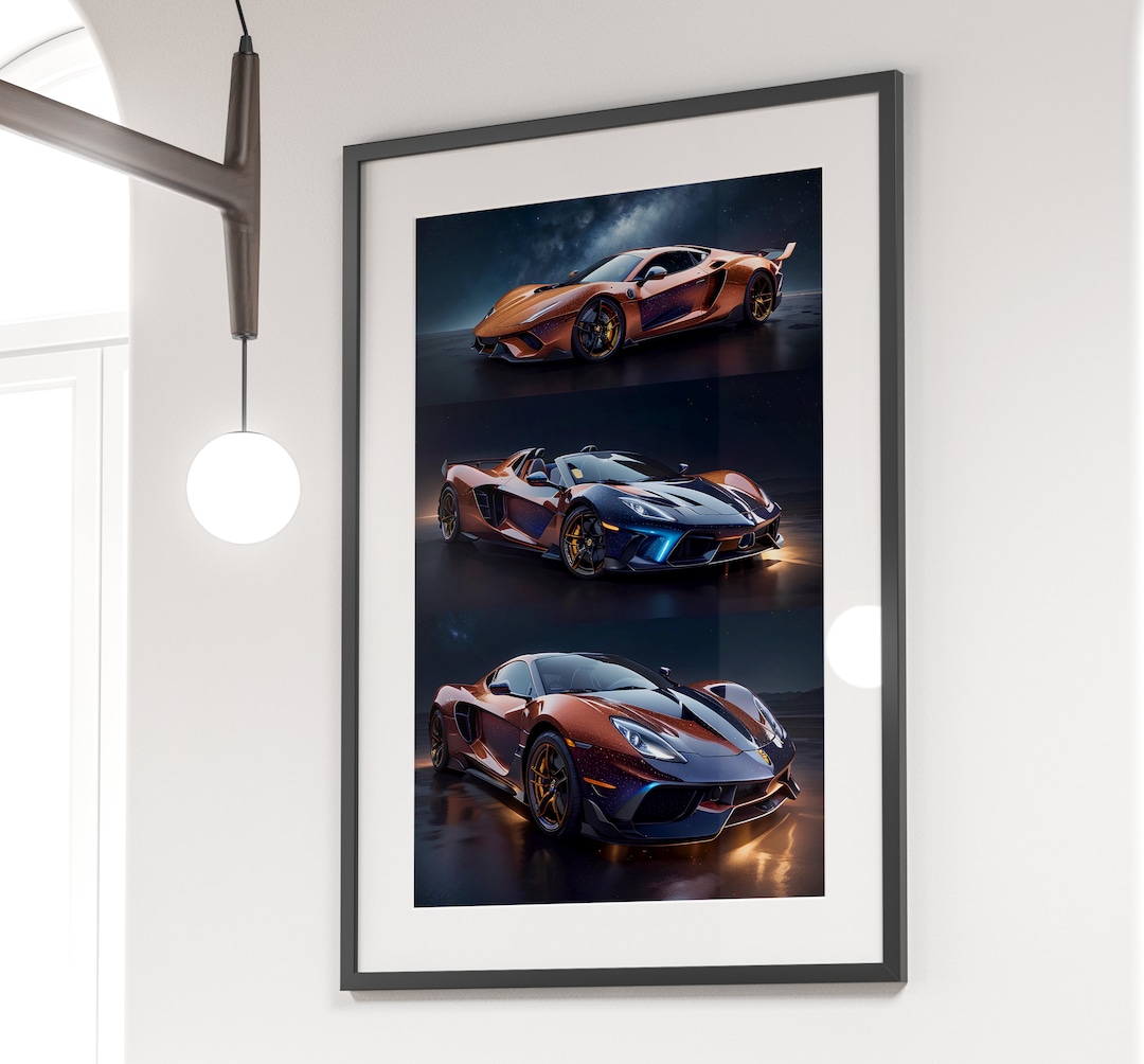 Cosmic Car Poster, Father's Day Gift, Car Wall Art, Cosmic Art, Gift ...