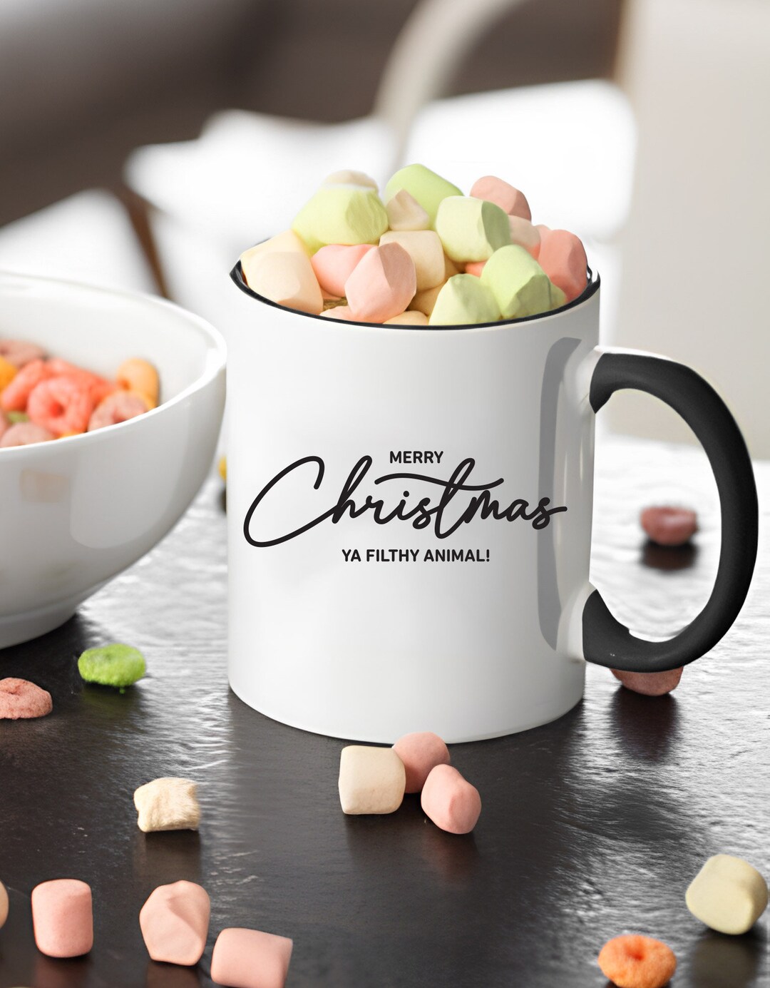 Filthy Animal Coffee Mug, Funny Christmas Coffee Cup, Merry Christmas ...