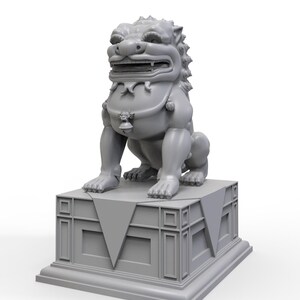 Chinese Lion Imperial Guardian Sculpture - 3D Printable STL File - Etsy