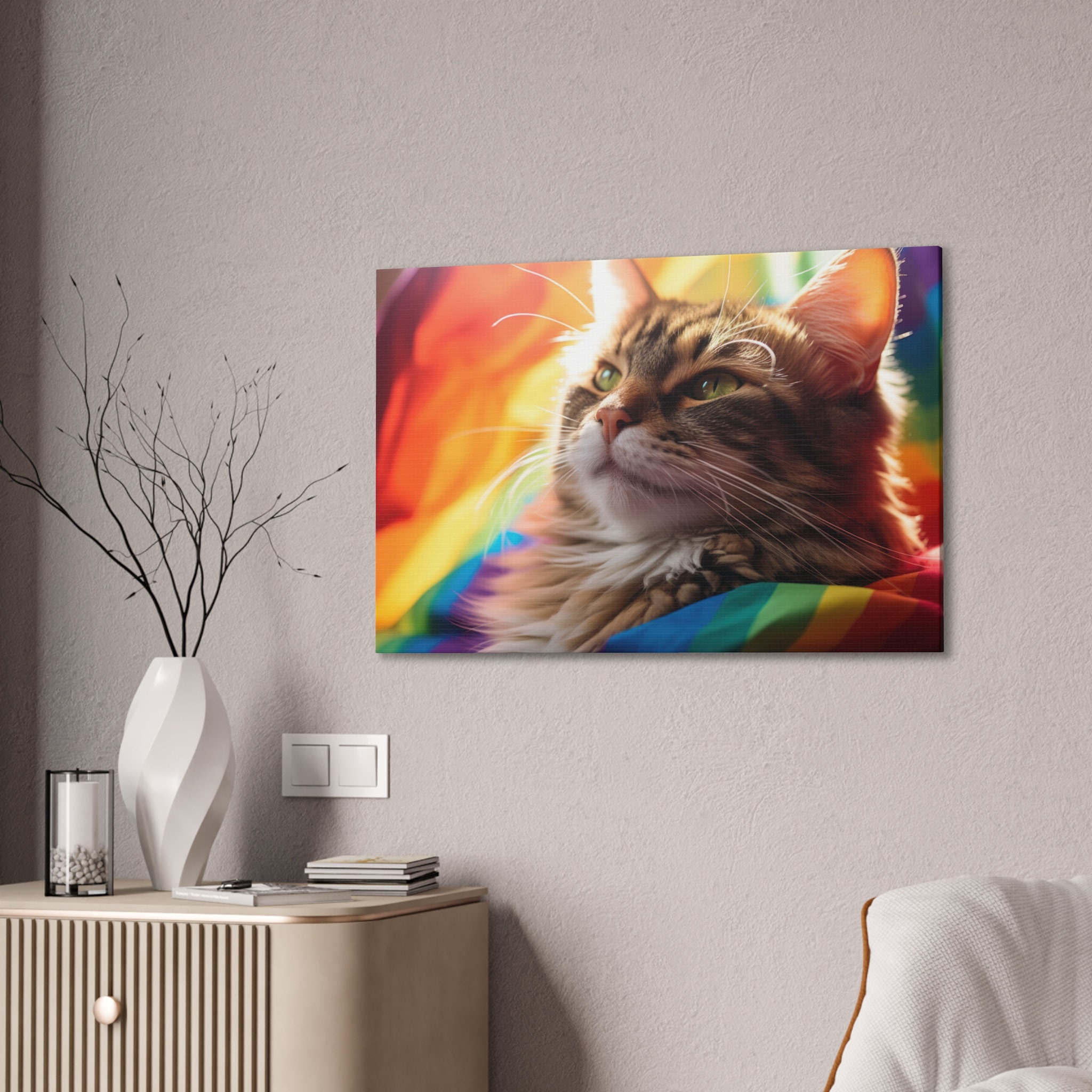LGBTQ Cat Wall Art: Feline Pride and Inclusion. Office Living - Etsy