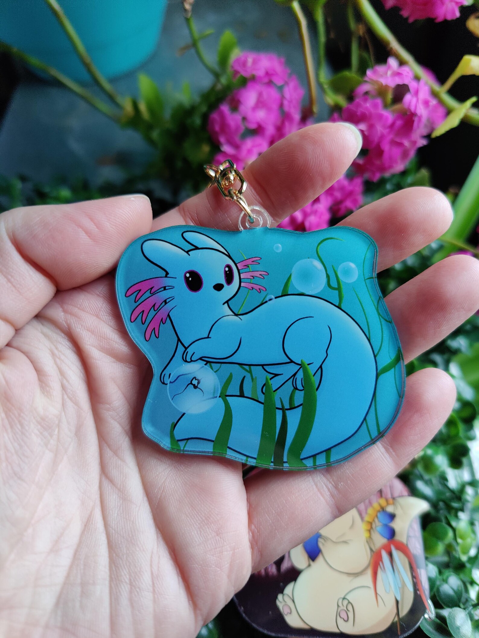 Rain World Slugcat Keychain: Double-sided Acrylic Charm - Etsy
