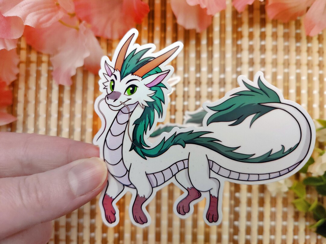 Haku Dragon Sticker – 3" Haku River Dragon Spirit Inspired Decal - Etsy