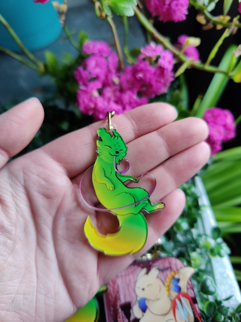 Rain World Slugcat Keychain: Double-sided Acrylic Charm - Etsy