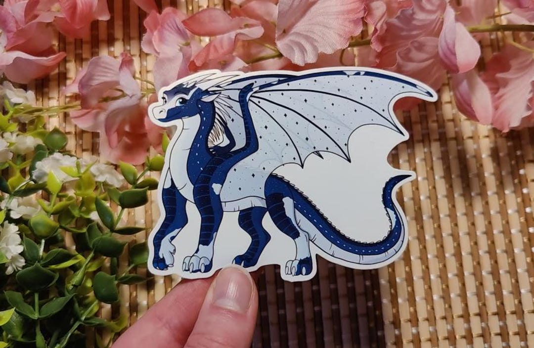 Wings of Fire Dragon Stickers – Whiteout – Waterproof Vinyl for Laptops ...