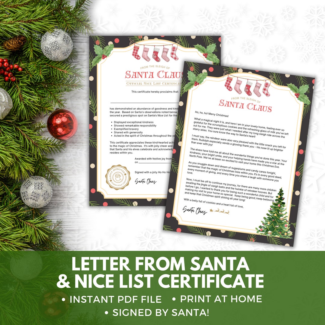 Letter From Santa, Secret Santa Ideas, Santa Letters, Nice List ...