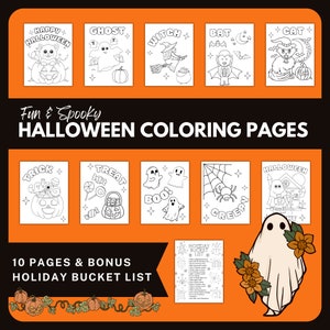 Halloween Coloring Pages, Halloween Activity, Halloween Printable, Kids ...