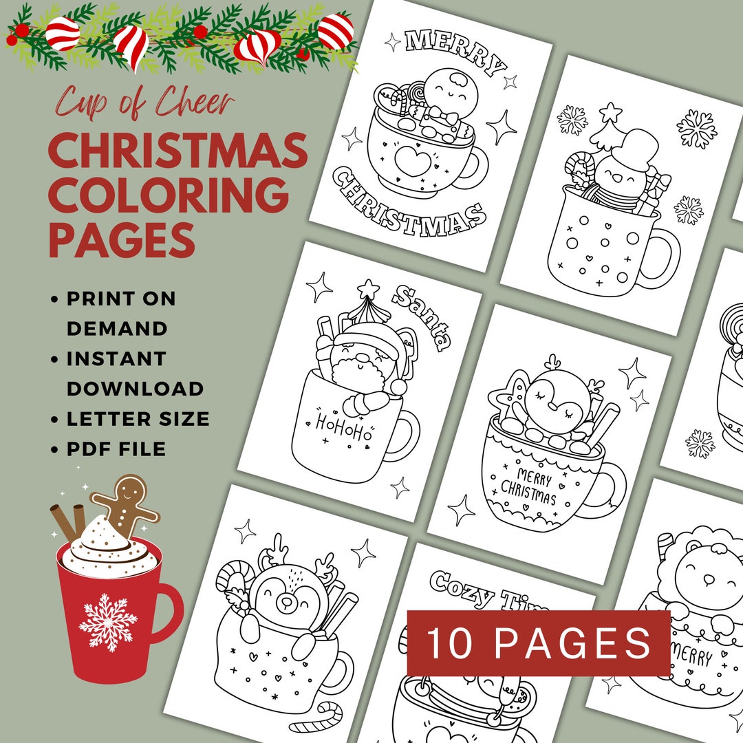 Christmas Coloring Page, Holiday Game Activity, Christmas Printable ...